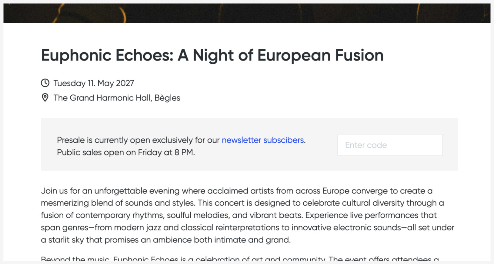 Give your fans priority with Fan-first ticket access | Fienta