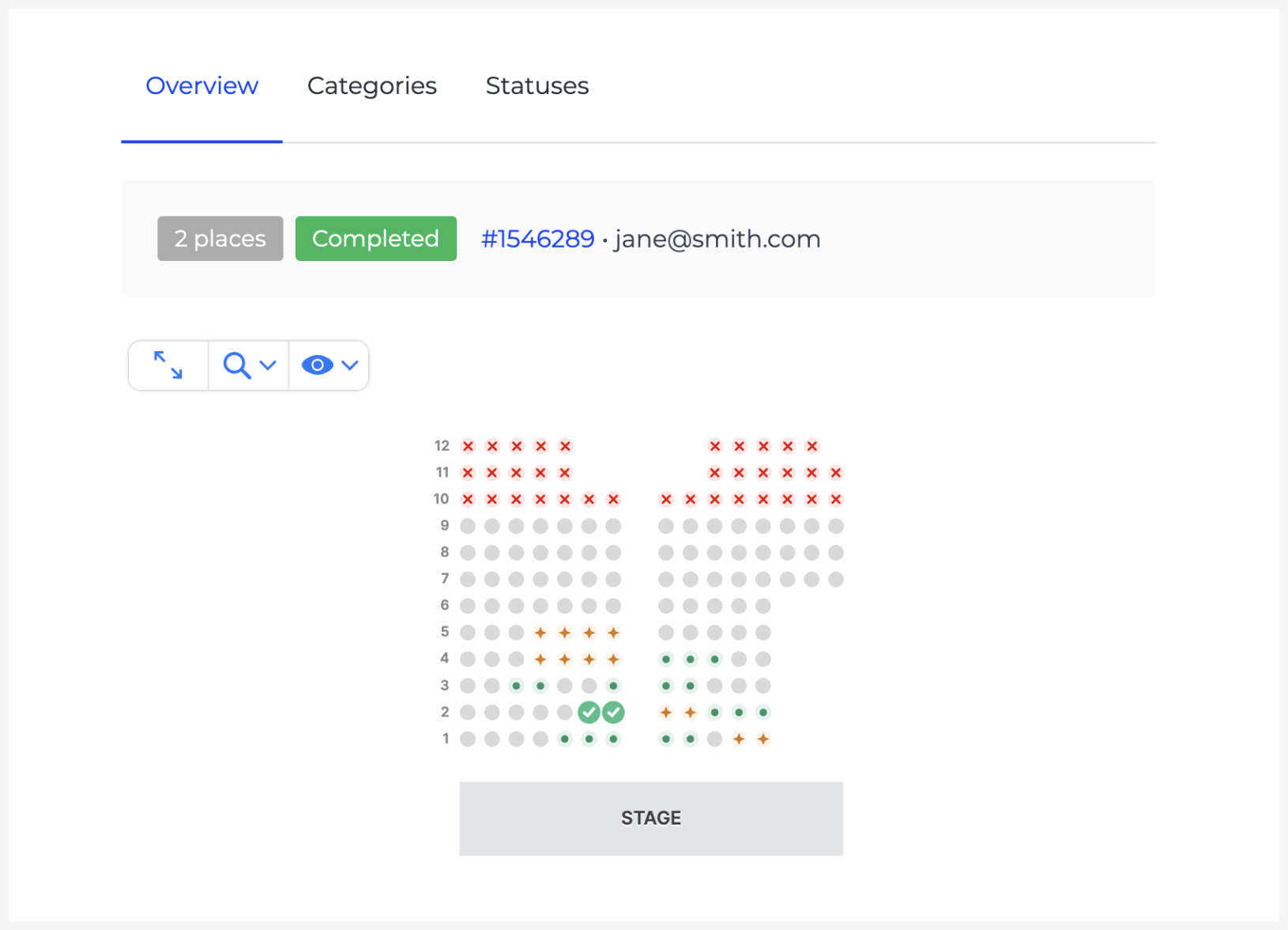 Seating charts and reserved seating | Fienta