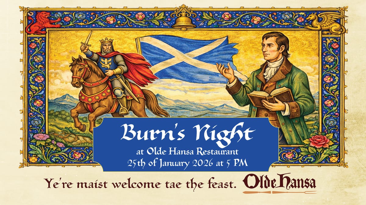 BURNS SUPPER AT OLDE HANSA - Tickets | Fienta