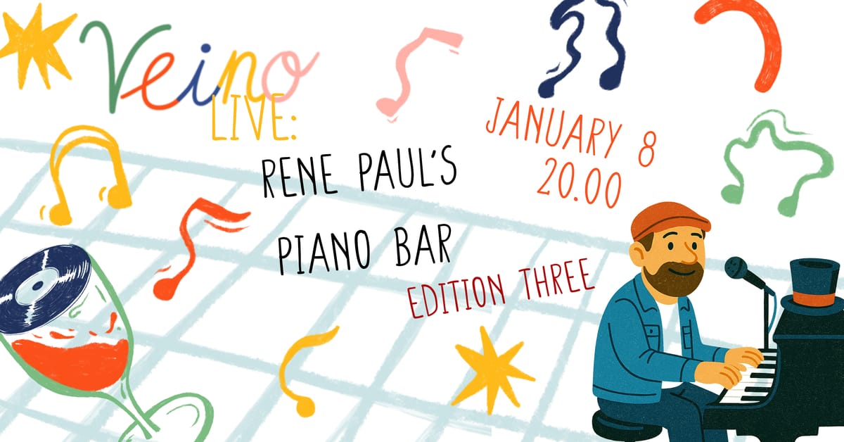 Veino Live: Rene Paul's Piano Bar - Edition Three! - Tickets | Fienta